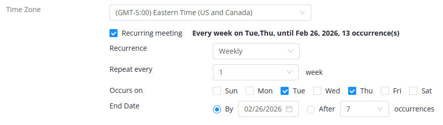 How do I schedule a Zoom meeting link in Canvas?