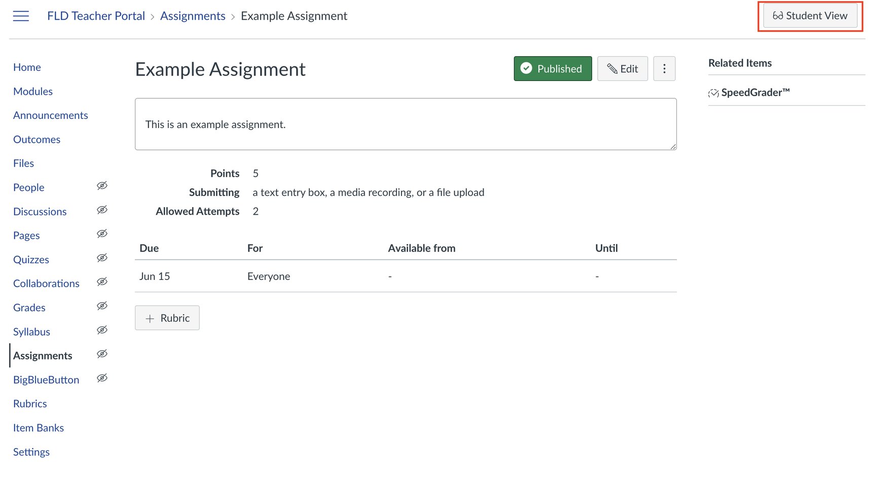 How do I create and grade a Canvas assignment?
